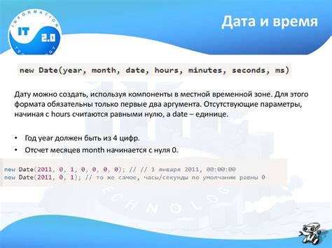 Дата и время Создание в Javascript презентация онлайн