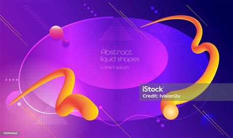 최소한의 추상적 인 3d 모양의 유체 및 액체 그라데이션 레이아웃 배너 포스터 템플릿 전단지에 대 한 화려한 배경 0명에 대한 스톡 벡터 아트 및 기타 이미지 Istock