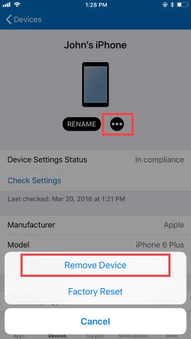 Entfernen Ihres iOS Geräts aus Intune Microsoft Learn