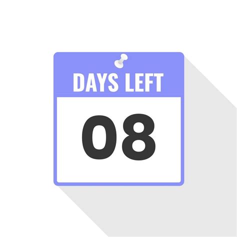 8 Days Left Countdown Sales Icon 8 Days Left To Go Promotional Banner