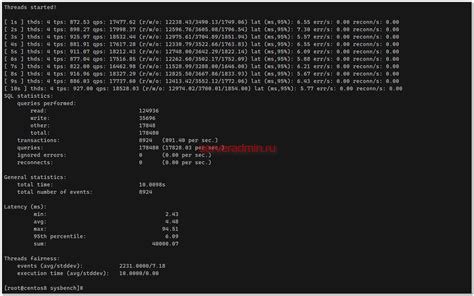 Тестирование производительности Linux сервера с Sysbench