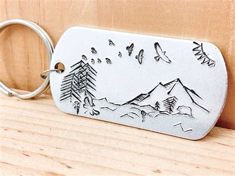 Nature Scene Keychain Nature Lover T Wildlife Scene Etsy