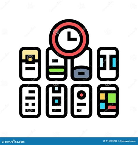 Crazy 8s Ux Ui Design Color Icon Vector Illustration Stock Illustration