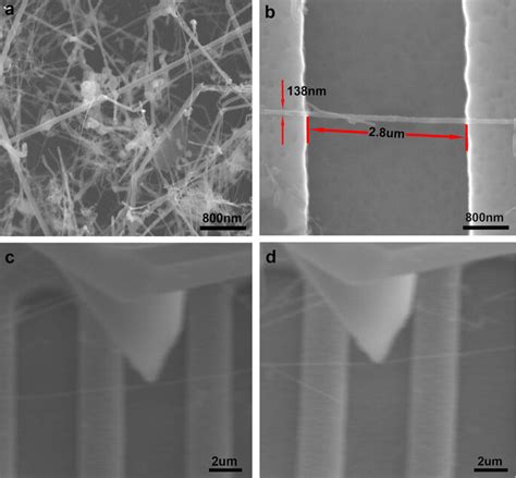 The Process Of Three Points Bending On Sio2 Sic Nanowires A Sem Download Scientific Diagram