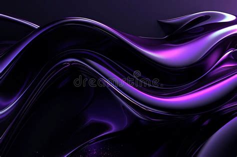 Abstract Waves Of Vibrant Purple Hues Creating A Dynamic Flow Stock