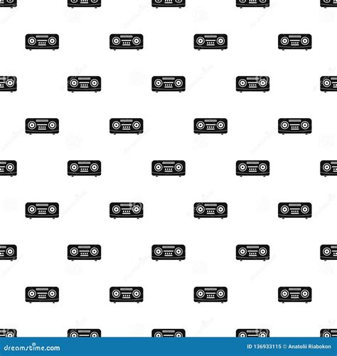 Modern Radio Pattern Seamless Vector Stock Vector Illustration Of