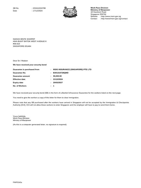 Alfiah Security Bond Pdf