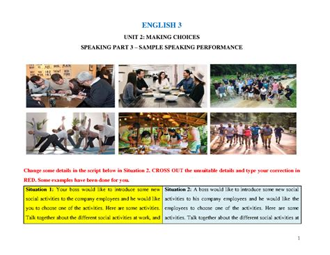 Av3 U2 Speaking Part 3 Sample 1 English 3 Unit 2 Making Choices Speaking Part 3 Sample