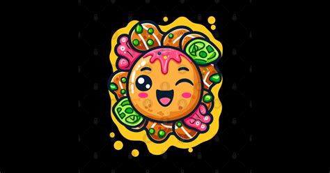 Super Cute Kawaii Takoyaki Octopus Balls Takoyaki Takoyaki Sticker