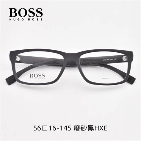 新款BOSS眼镜框时尚板材大框商务方框近视眼镜男黑框眼镜架0836 虎窝淘