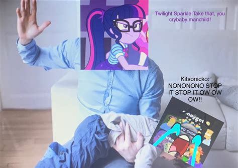 Sci Twi Gives Kitsonicko A Spanking Punishment By Ali26327 On Deviantart