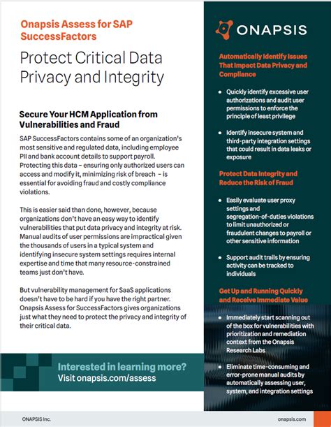 Onapsis Assess For Sap Successfactors Onapsis