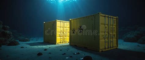 Toxic Waste Stored On The Seabed In The Deep Sea Stock Illustration Illustration Of Leaking