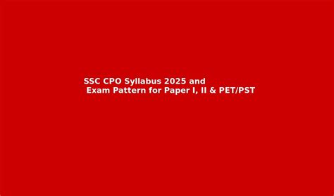 Ssc Cgl Exam 2025 Eligibility Syllabus Exam Pattern