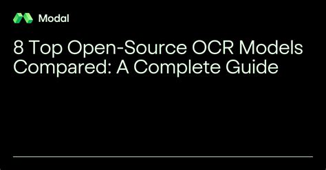 8 Top Open Source Ocr Models Compared A Complete Guide Modal Blog