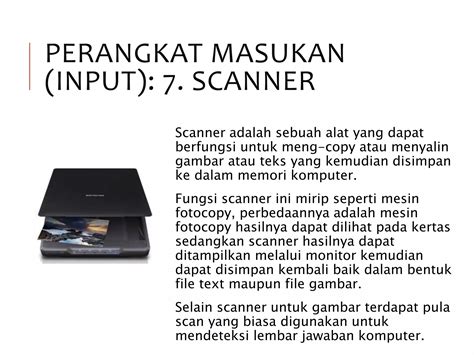 Komponen Perangkat Input Dan Output PPTX