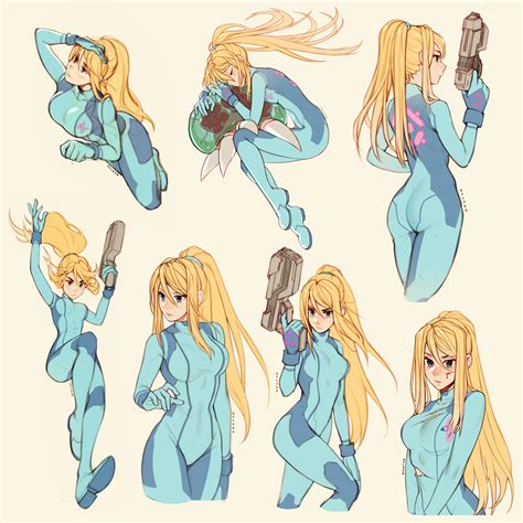 Samus Aran And Metroid Metroid Drawn By Oxcoxa Danbooru