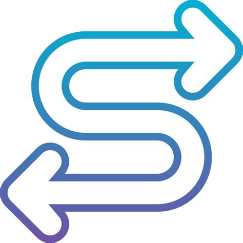 Zigzag Arrow Generic Gradient Icon