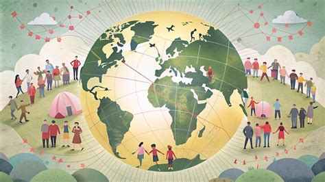 Symbol Of People And Their Journey Of Refuge And Migration Representing