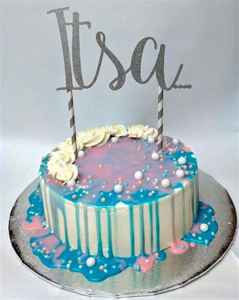 Gender Reveal Cake Topper Etsy Canada