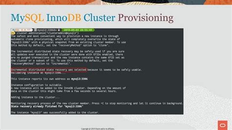 Mysql Innodb Cluster Advanced Configuration And Operations Ppt