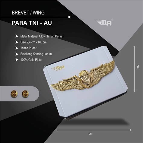 Jual Wing Para Tni Au Pdh Brivet Brevet Pin Tni Au Shopee Indonesia