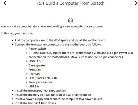 15 1 Build A Computer From Scratch You Work At A Computer Store You Are Building A New Computer