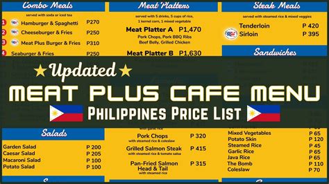 Meat Plus Cafe Philippines Menu And Prices August 2024 Philmenu