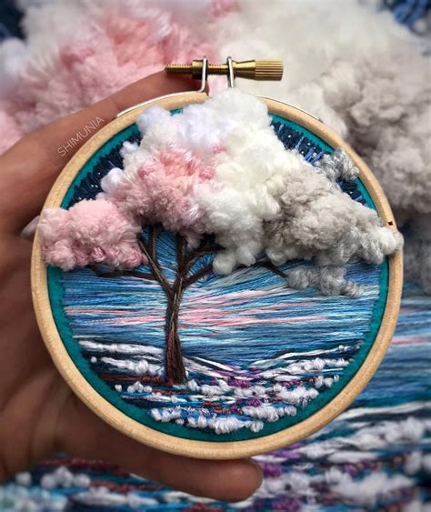 Vera Shimunia Continues Her Series Of Intricately Embroidered Landscapes