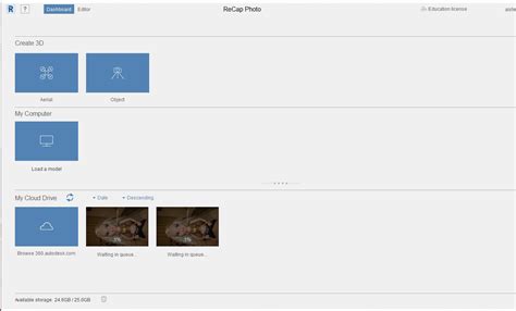 stuck at 1 waiting in queue in recap photo autodesk community