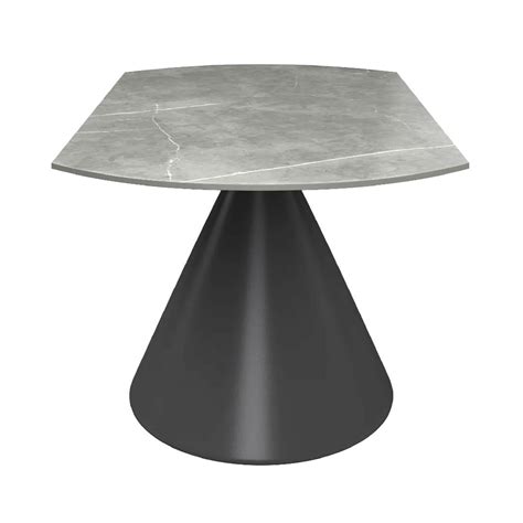 Alonso Matte Grey Ceramic Extending Dining Table 135cm Romerils Jersey