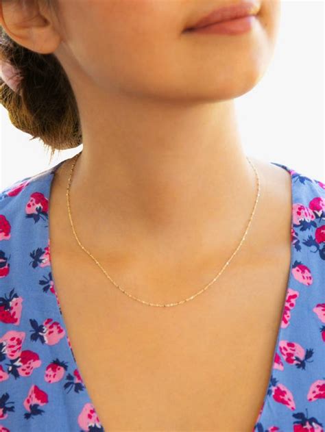 Ibb 18ct Gold 7 Cube Link Chain Necklace Gold