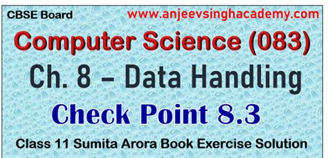 Sumita Arora Solution Class 11 Computer Science Archives Anjeev Singh