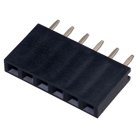 Pcb Header Single Row Straight 254mm Pitch 5 Way Female Socket