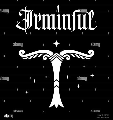 Old Norse Design Stylized Image Of The World Tree Irminsul From