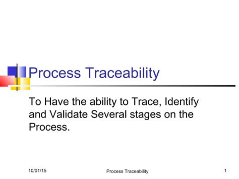 Traceability System Ppt