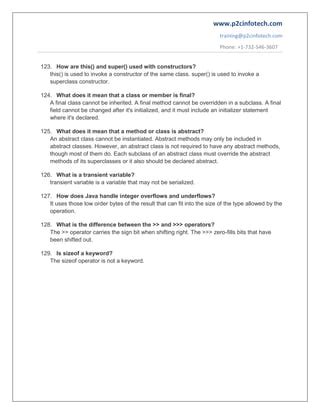 Basic Java Important Interview Questions And Answers To Secure A Job PDF
