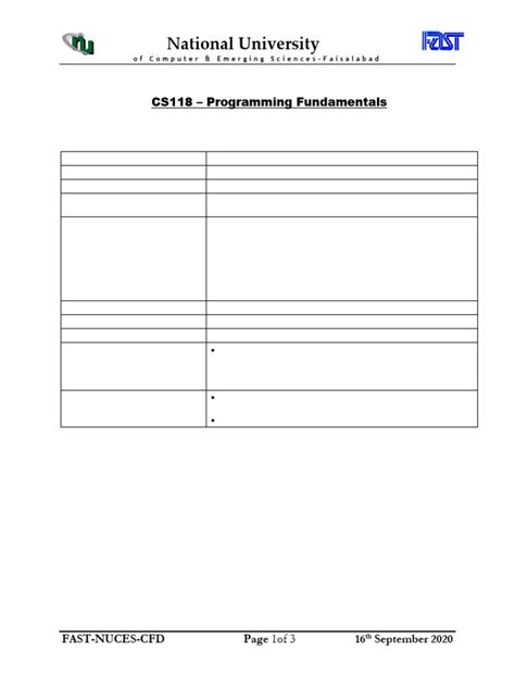 Course Outline Programming Pdf Pointer Computer Programming