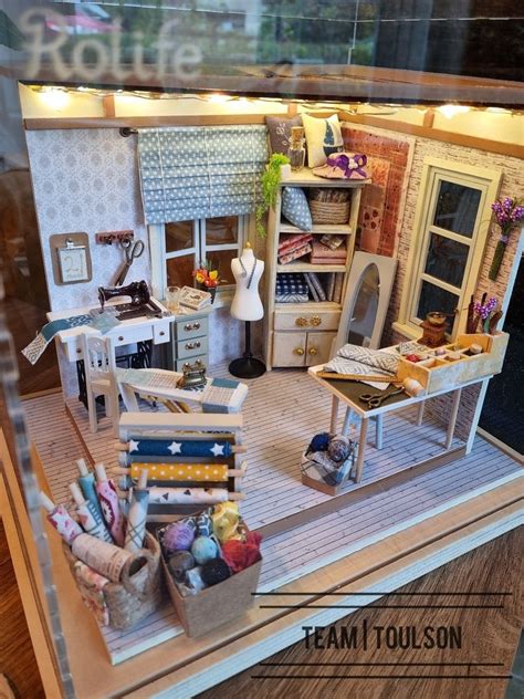 Miniature Diy Lisas Tailor Sewing Room Room Box Miniatures Dolls