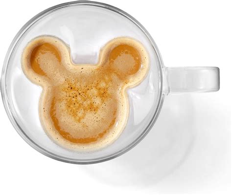 Joyjolt Disney Mickey Mouse Juego De Tazas De Caf D De Onzas Tazas De Vidrio Aisladas