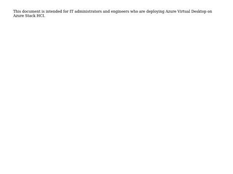 Audience Vdi Implementation Guide—azure Virtual Desktop On Dell