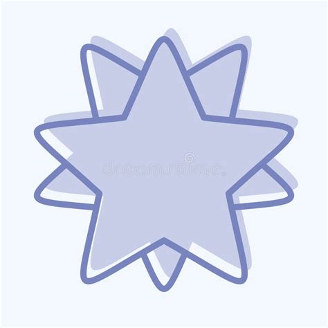 Icon 10 Pointed Stars Related To Stars Symbol Two Tone Style Simple