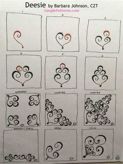 How To Draw DEESIE TanglePatterns Com