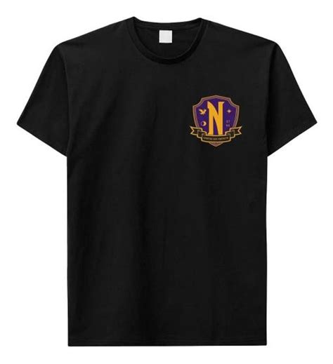 Camisa Camiseta Wandinha A Família Addams Uniforme E n m Feminina Gbj