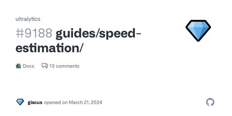 Guidesspeed Estimation · Ultralytics · Discussion 9188 · Github