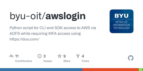 GitHub Byu Oit Awslogin Python Script For CLI And SDK Access To AWS