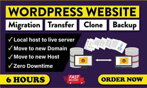 transfer migrate wordpress website to new host or domain by