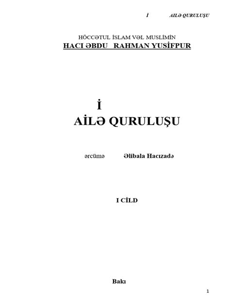Islamda Aile Qurulusu Pdf