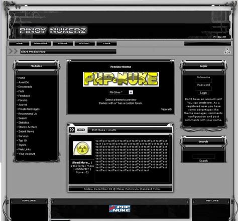 Php Nuke Template Pnsilver By Pinoynukerz On Deviantart