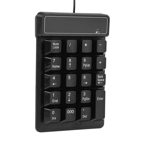 USB Numeric Keypad Number Keyboard Pad Wired Plam Size 19 Keys Black AxGear Ca